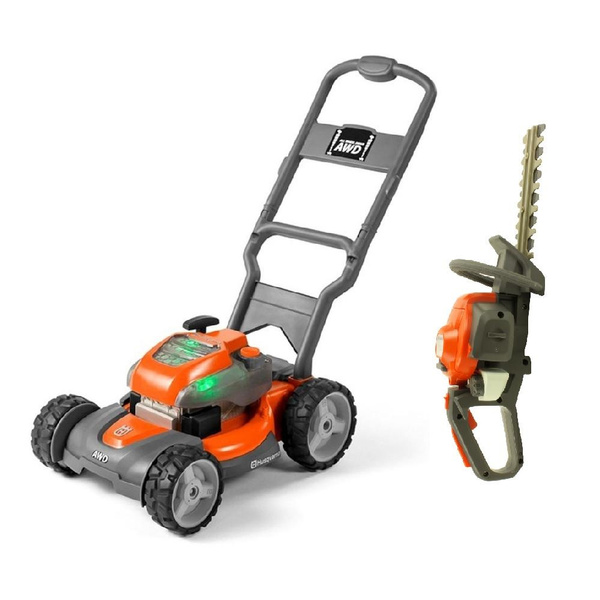Husqvarna Battery-Powered Toy Lawn Mower and Battery Operated Toy Hedge ...