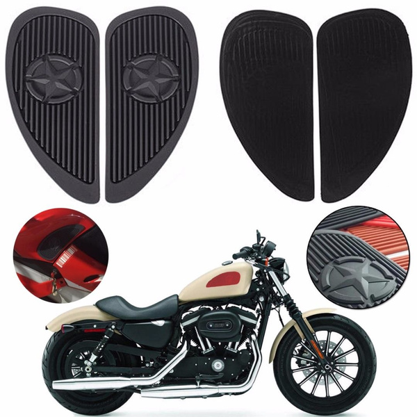 1Pair Rubber Motorcycle Fuel Tank Side Knee Grip Traction Pad Protector ...