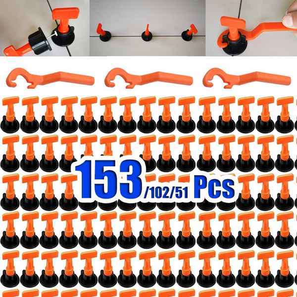 153Pcs/102Pcs/51Pcs Plastic Flat Ceramic Tile Leveler Floor Wall ...