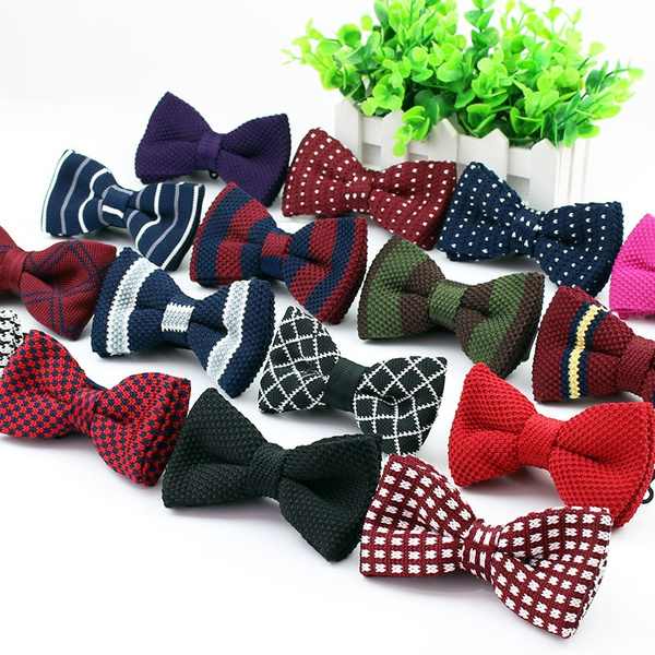 ZONFAZ New Style Men Women Knit Bowtie Adjustable Butterfly Double Deck ...