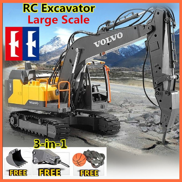 3-in-1RC Excavator 2.4Ghz Remote Control Crawler Excavator VOLVO ...