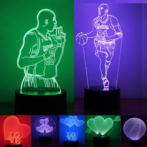 7Colors Changing Basketball Superstar 3D LED Table Desk Lamp Touch ...