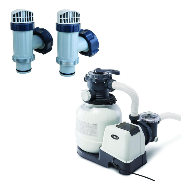 Sand Filter Pump w/ Timer Bundled w/ Plunger Valves Gaskets and Nuts (2 ...