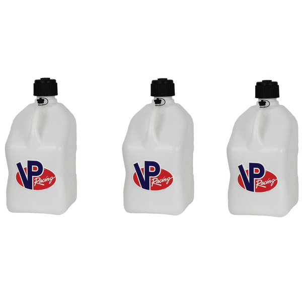 VP Racing Fuels Motorsport 5.5 Gal Utility Jugs w/ Deluxe Hoses, White ...
