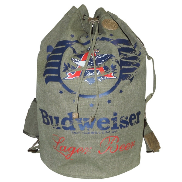 Budweiser EW435-GR Eagle Wings Drawstring Bucket Bag - Green | Wish