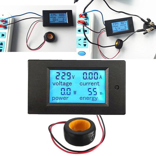 Digital AC Voltage Meters 100A/80~260V Power Energy analog Voltmeter ...