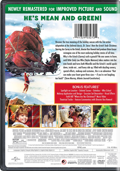 Universal Studios Dr. Seuss' How the Grinch Stole Christmas DVD | Wish