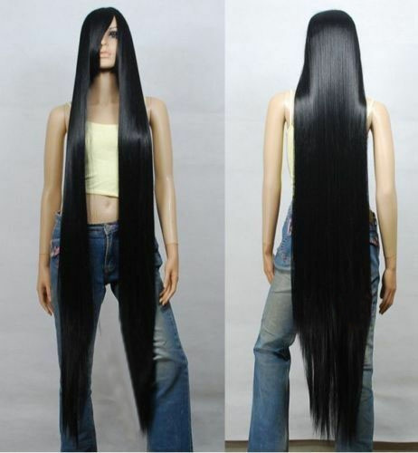 Extra Long Black Cosplay Wig High Temp - CosplayDNA Wigs 150CM | Wish