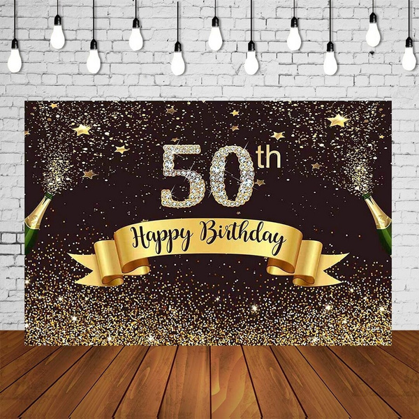adults birthday Party Backdrop 40 years old woman man 50th birthday ...