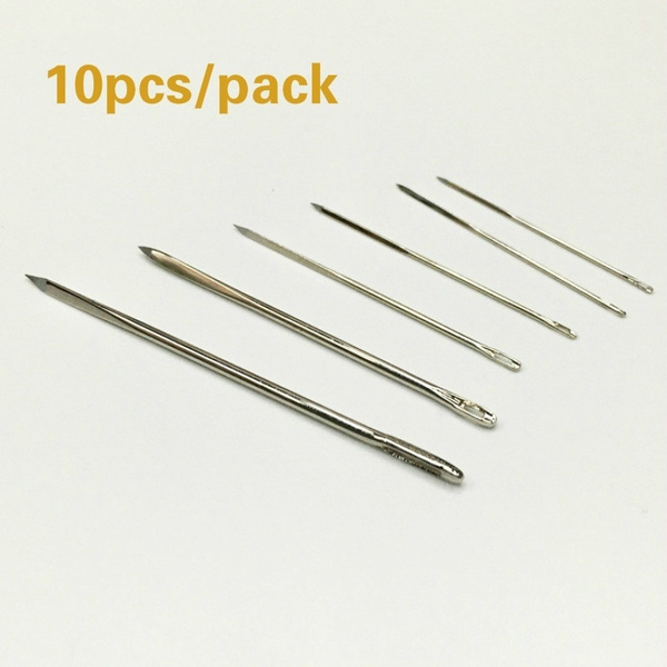 10pcs/pack Prismatic Triangle Leather Needle Sewing Needles for Leather ...