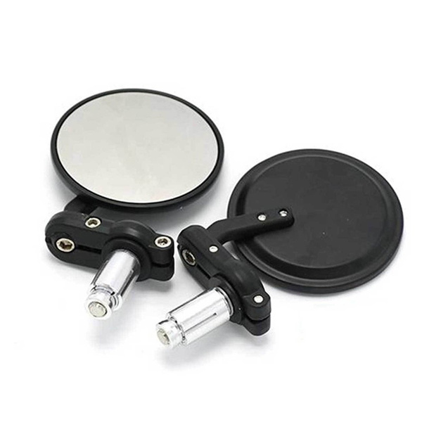 Foldable Motorcycle Rearview Mirror Handle Bar Mounted Mirrors Round | Wish