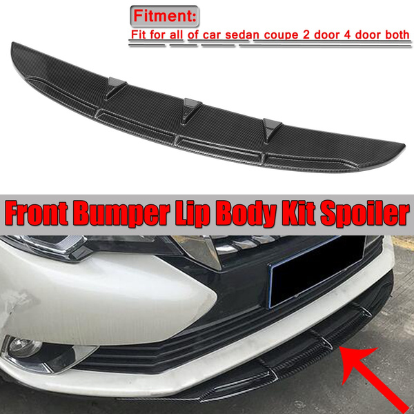 Universal Car Front Bumper Lip Spoiler Diffuser Fins Body Kit For Audi ...