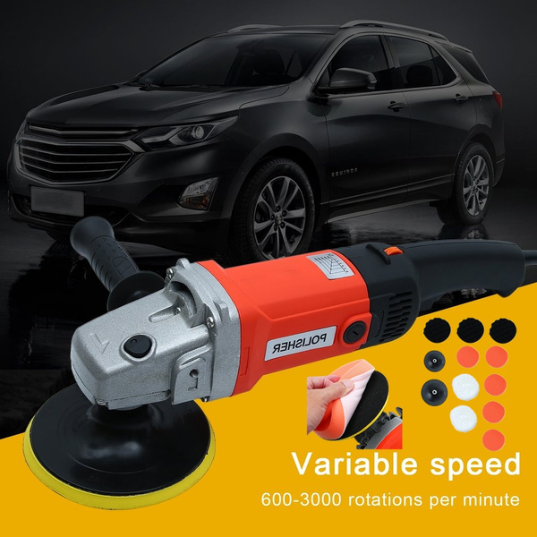 Electric Car Polisher Buffer Polishing Machine Seven-piece Set 1400w ...