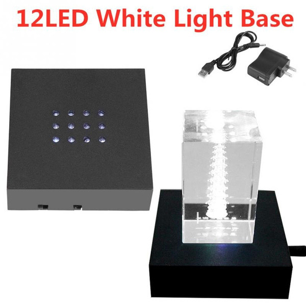 1pc 12LED Light Base Beautiful Bright White Light Display Stand Base ...