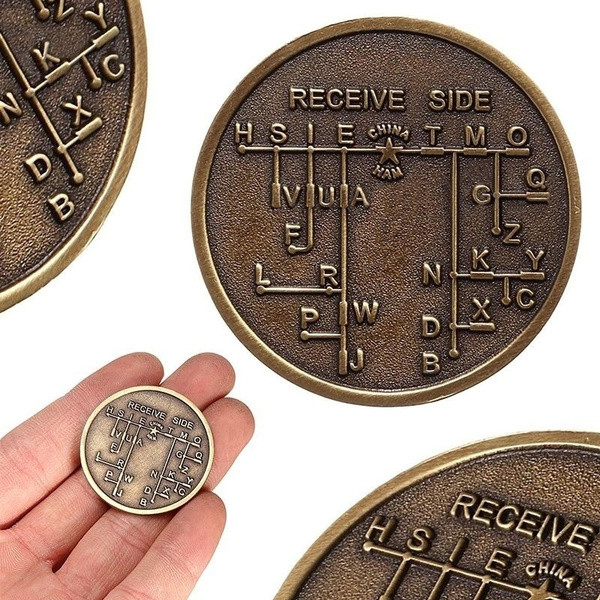 Bronze Alloy Steel CW Morse Code Decoder Chart Medal Commemorative Coin ... Bronze Alloy Steel CW Morse Code Decoder Chart Medal Commemorative Coin ...