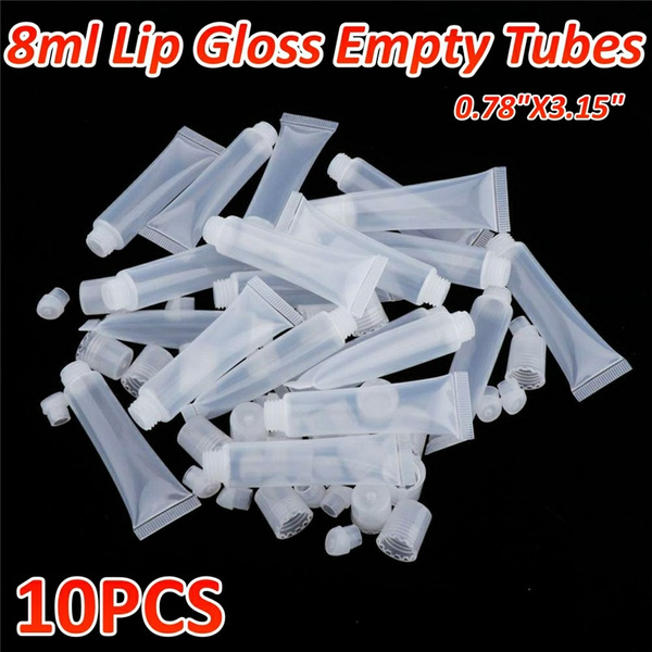 10 PCS/Pack 8ml Lip Gloss Empty Tubes Travel Bag Lotion Bottle Clear ...
