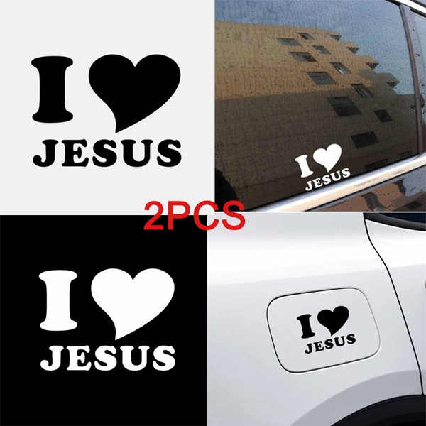 2PCS I LOVE JESUS HEART Christian Religious Vinyl Decal Car Sticker | Wish