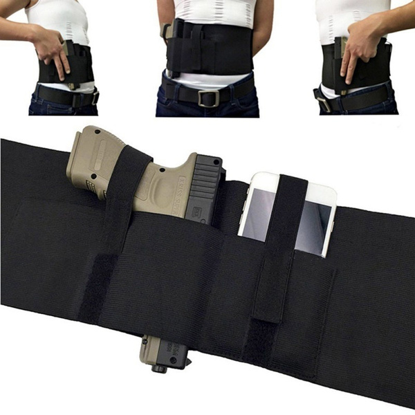 37inch Tactical Belly Band Holster Concealed Carry Pistol Gun Pouch ...