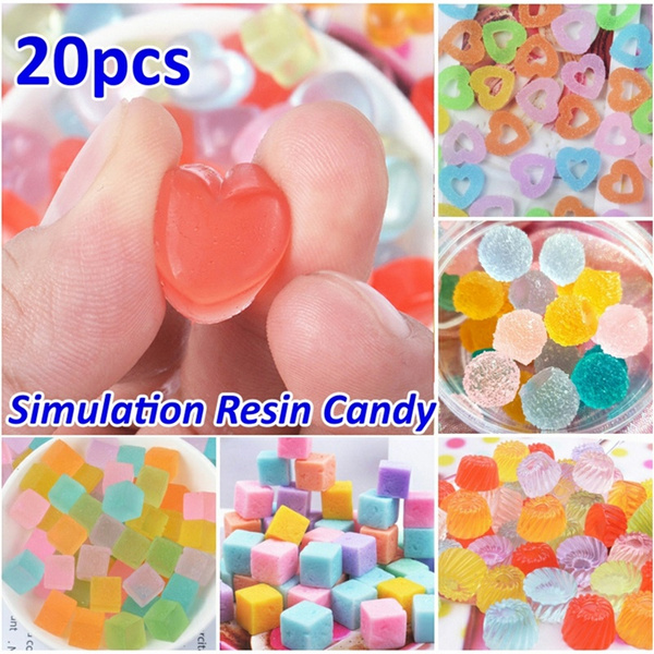 20PCS/Set Resin Fake Candy Simulation Candy DIY Scrapbooking Decoration ...