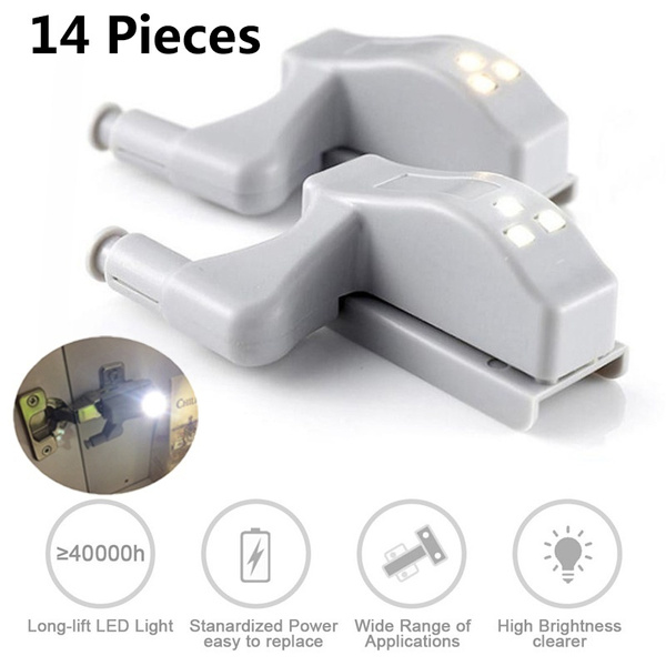 7/14 Pcs LED Under Cabinet Universal Light Cabinet Light Touch Sensor ...