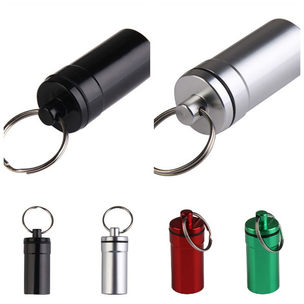 Pill Medicine Box Case Holder Container Capsule Key Ring Keychain ...