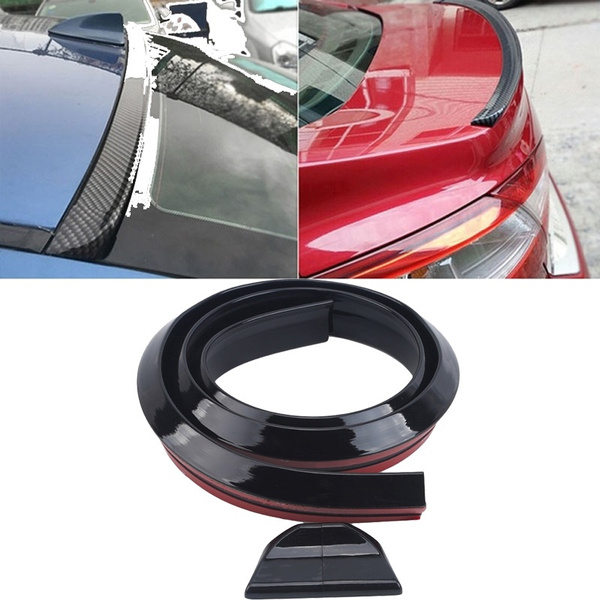 1.5M Universal Car Styling 5D Carbon Fiber Rubber Rear Bumper Trunk Lip ...