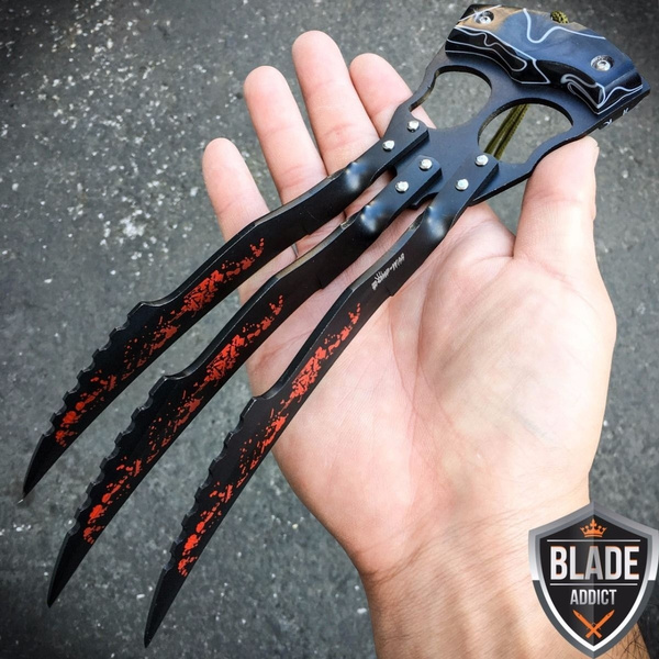 Insane Zombie Wolverine Claws Knife Slasher Survival Fixed Blade Knife ...