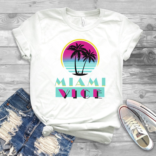 2020 MIAMI VICE TV Series Shirt Miami Vice Archer Retro Vintage Neon ...