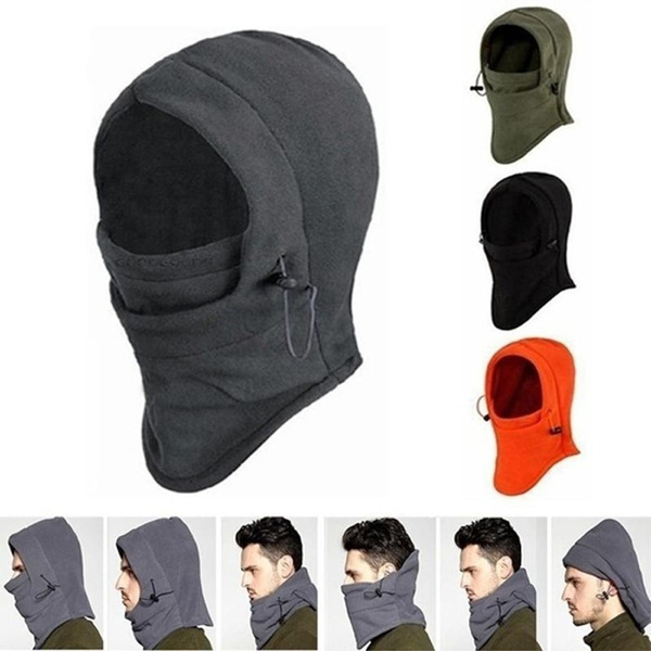 1 Pc New Winter Men's Cold Warm Fleece Hat Outdoor Riding Sports Hooded ...