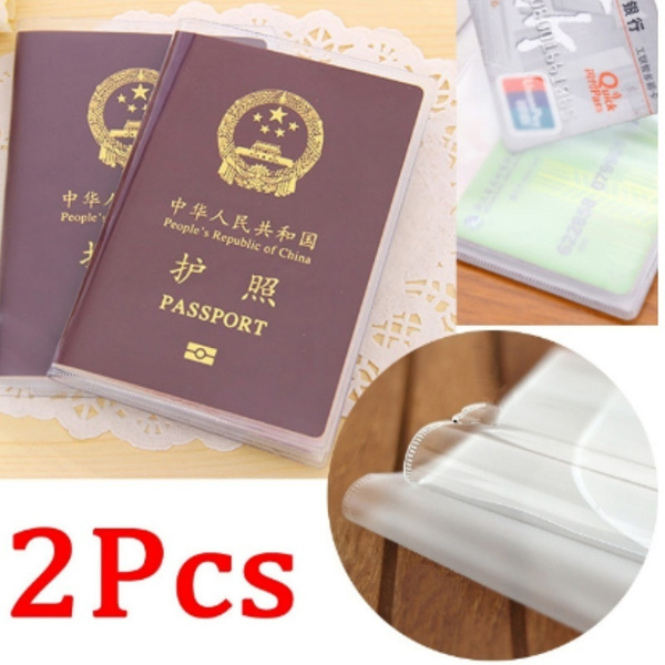 Clear Transparent Passport Cover Holder Case Organizer ID Card Travel ...