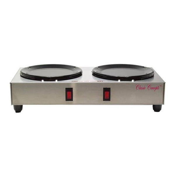 Classic Concepts CCDW2 2 Burner Coffee Decanter Warmer- Stainless Steel ...