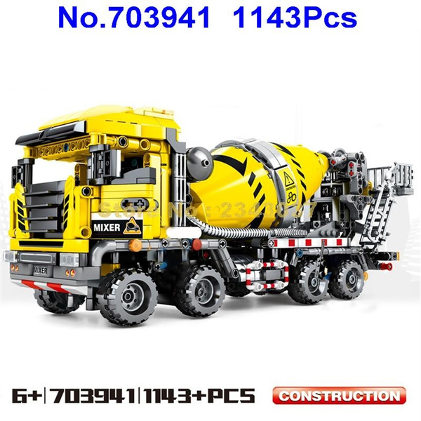 NEW 1143Pcs City Vehicle Truck Moc Engineering Model Building Bricks ...