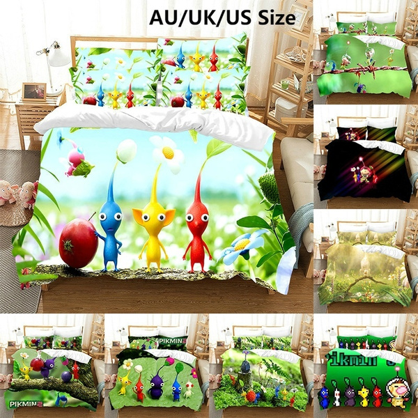 3D Digital Printed Cute Cartoon PIKMIN Pattern Duvet Cover with Pillow ...