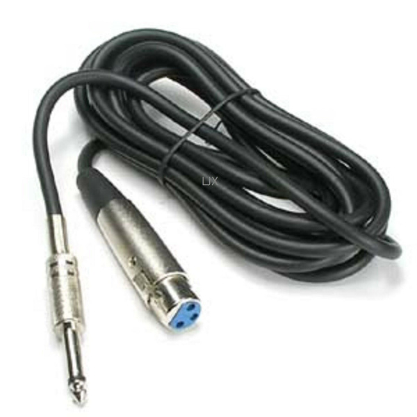 10ft XL R 3 Pin Female to 1/4" Mono Plug Shielded Microphone Mic Audio ...