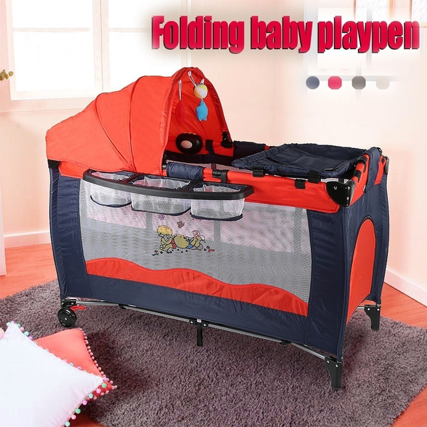 2020 New Baby Play Travel Cot Bassinet Child Bed Infant Portable ...