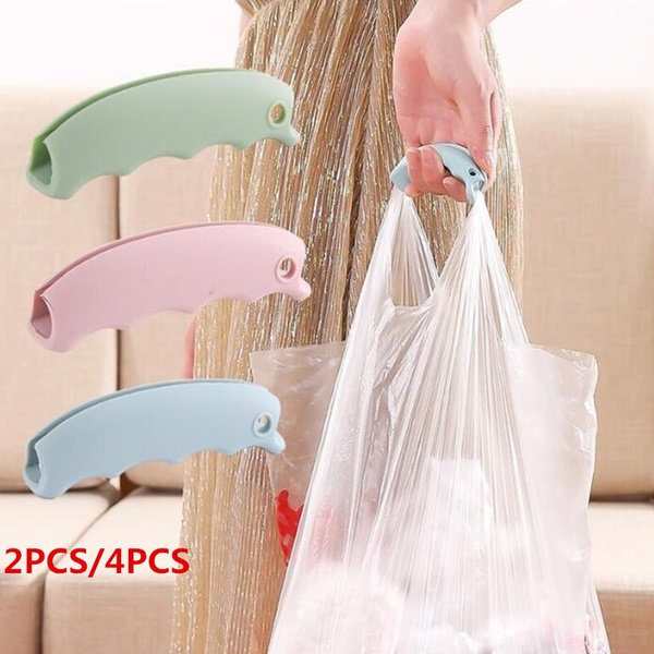 2PCS Soft Silicone Anti-strangle Plastic Bag Handle Shopping Grocery ...