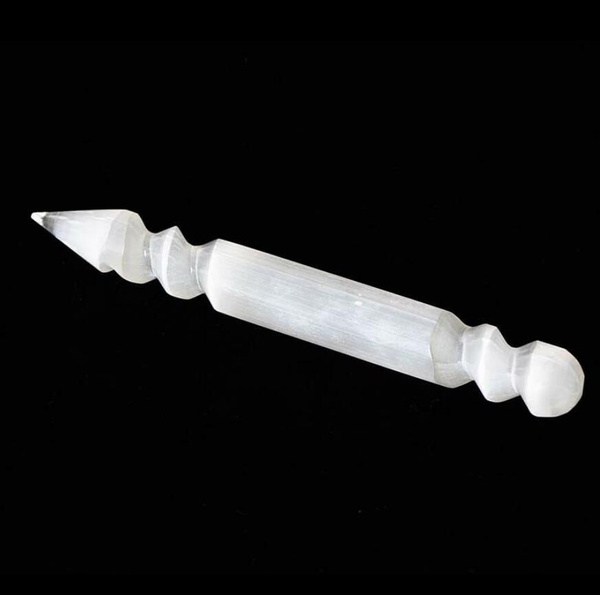 Natural Gypsum Stone Staff Crystal Wand Quartz Points Healing Reiki ...