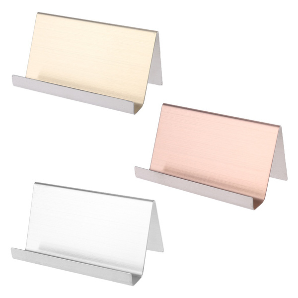 Stainless Steel Business Name Card Holder Display Stand Rack Desktop ...
