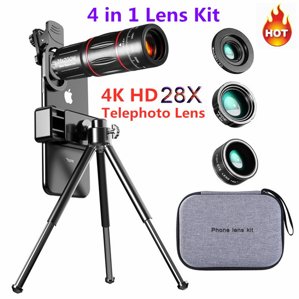 Universal 4K HD Phone Photography Kit-Flexible Phone Tripod +4 in 1 ...