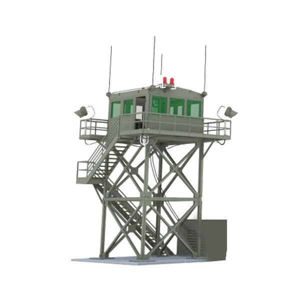 Creative DIY 1:72 2-storey Watchtower Model Sand Table Military Model ...