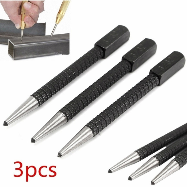 3pcs/Set Power Tool Steel Center Punch Automatic Center Pin Set Point ...