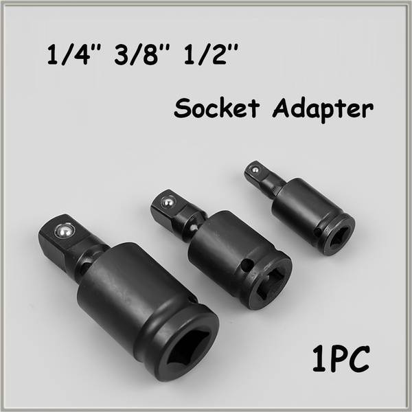 1/2", 3/8", 1/4" Swivel Knuckle Joint Air Impact Wobble Socket Adapter ...