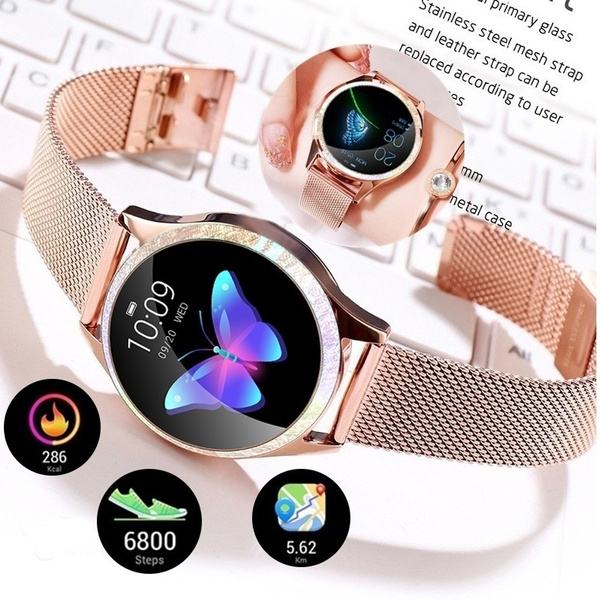 Fashion Women Smart Watch IP68 Waterproof Smart Watch Luxury Gold ...