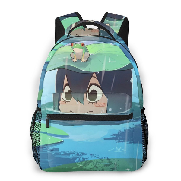 My Hero Academia Chibi Tsuyu Asui Froppy Outdoor Backpack Travel School ...