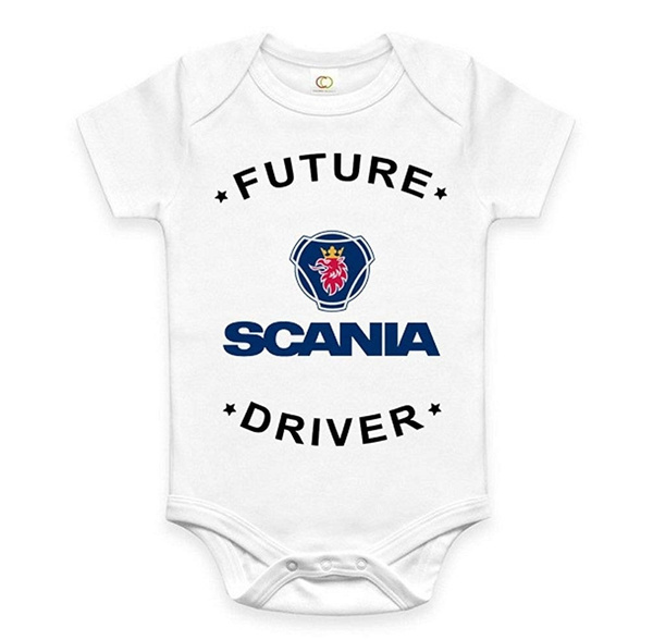 Souvenirs Rare New Scania Truck Driver Auto Baby Clothes Funny Bodysuit ...