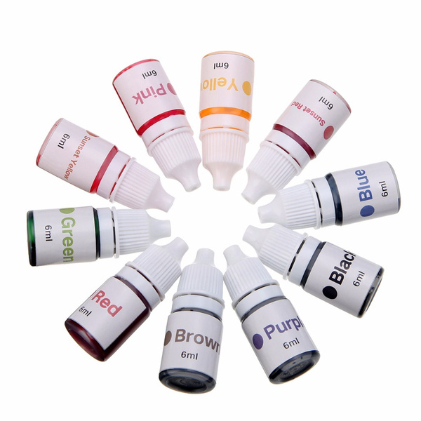 New 10 Colors 6ML Dyes Soap Making Coloring Set Colorants Kit for DIY ...