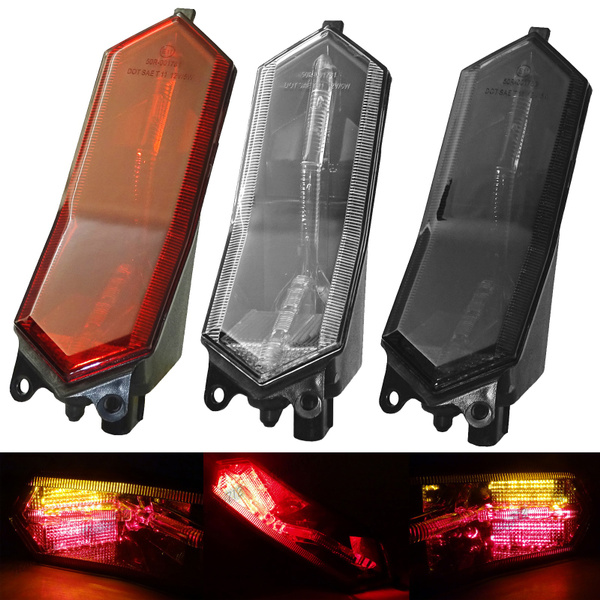 Motorcycle Parts DOT & E-Mark Led Integrated Blinker Taillight Rear ...