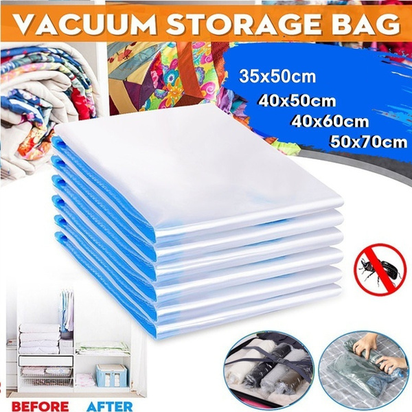 Vacuum Storage Bag for Clothes Quilt with Valve Sealer Foldable ...