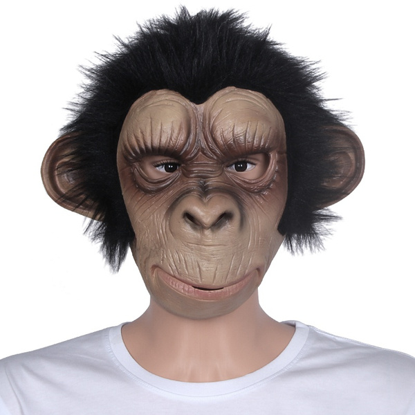 Animal Mask Cosplay Costume Monkey Adult Child Latex Breathable ...