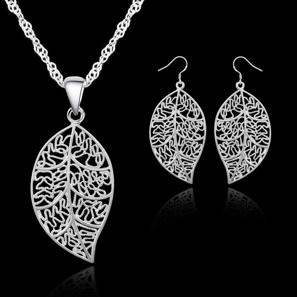 Cheapest Jewelry Sets Real Pure Genuine 925 Sterling Silver Jewelry Set ...